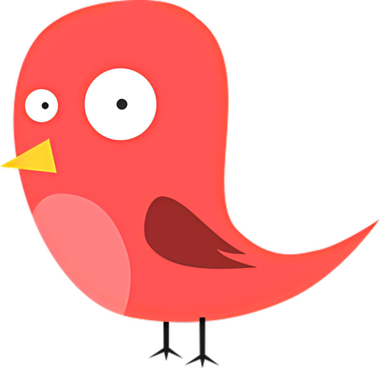 Playful Cartoon Red Bird Wallpaper | Background FREE Download - Vulplex.com