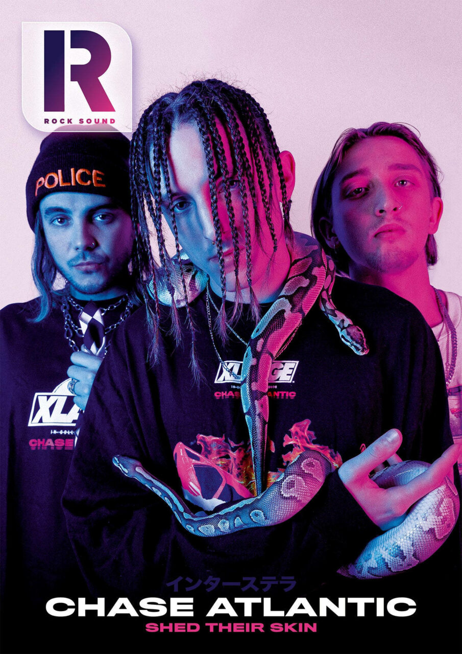 Chase Atlantic Neon Trio Pink Blue Gradient Wallpaper | Background FREE ...