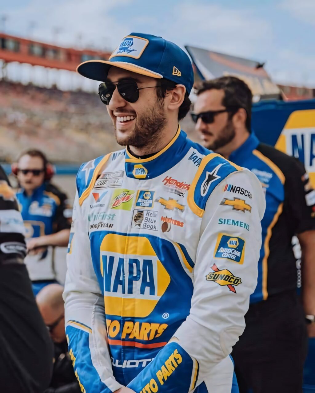 Chase Elliott in NAPA Racing Suit Trackside Wallpaper | Background FREE ...
