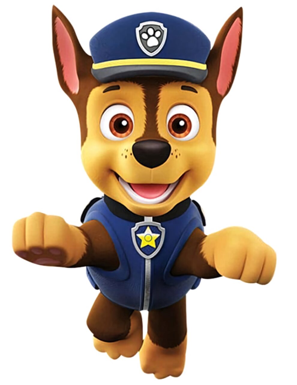 Chase Paw Patrol Blue Police Uniform Vibrant Wallpaper | Background ...