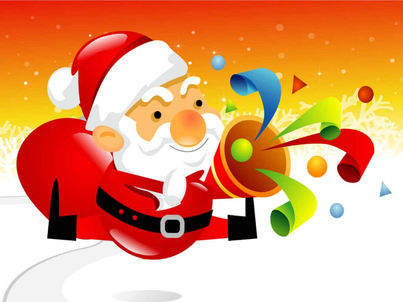 Cheerful Santa Claus Holiday Wallpaper | Background FREE Download ...