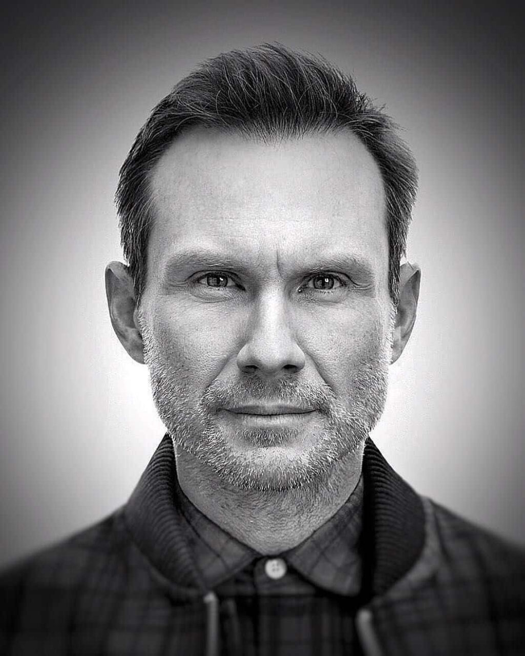 Christian Slater Black and White Portrait Wallpaper | Background FREE ...