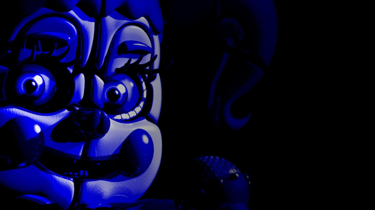 Circus Baby Neon Blue Animatronic Eyes Wallpaper | Background FREE ...