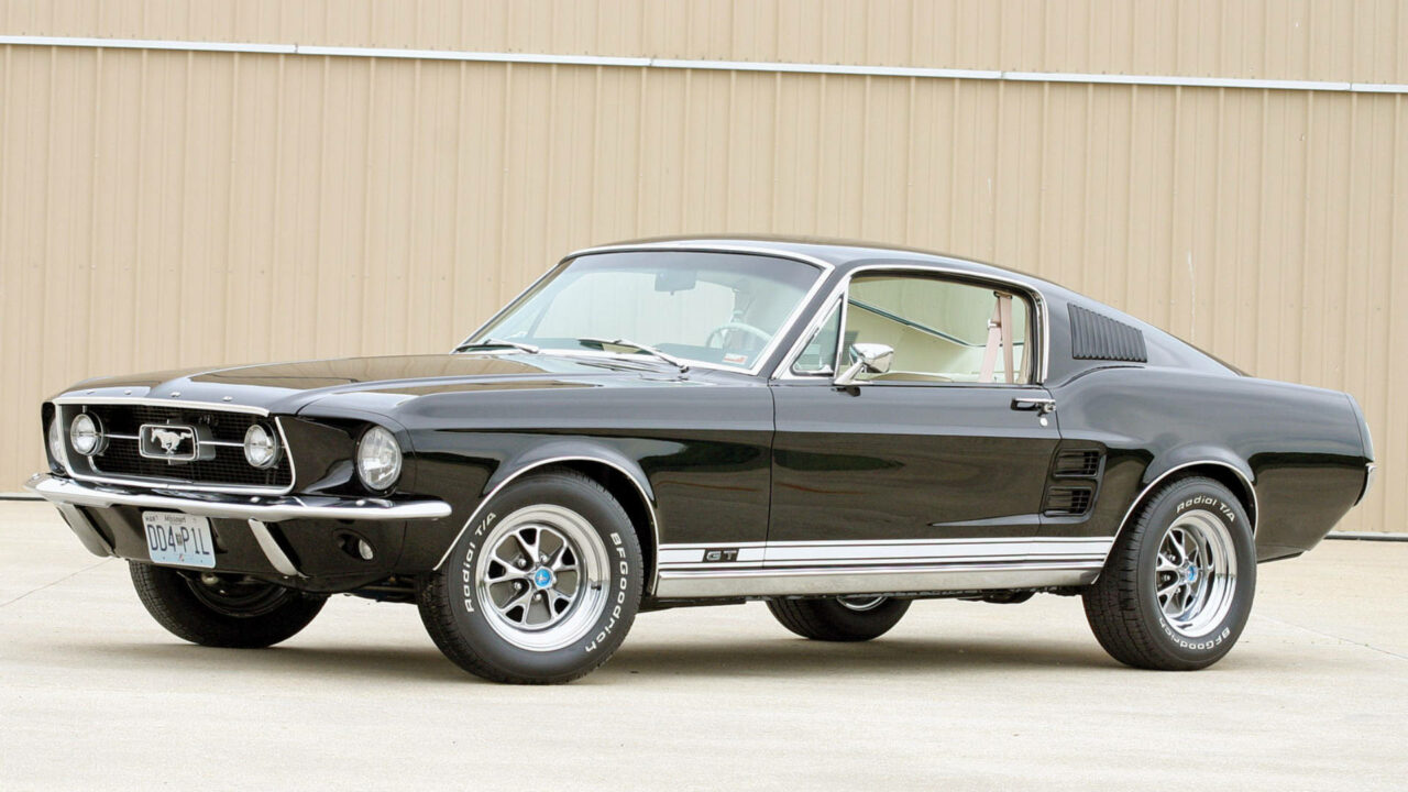 1960s Black Ford Mustang Fastback Classic Muscle Wallpaper | Background ...