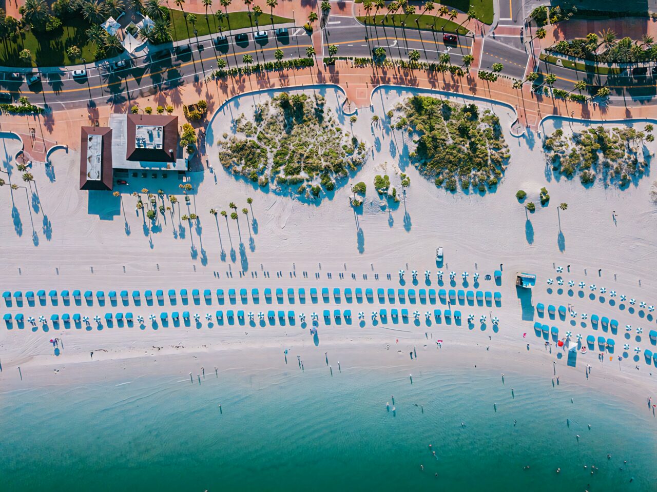 Clearwater Beach Aerial View Turquoise Water Wallpaper | Background ...