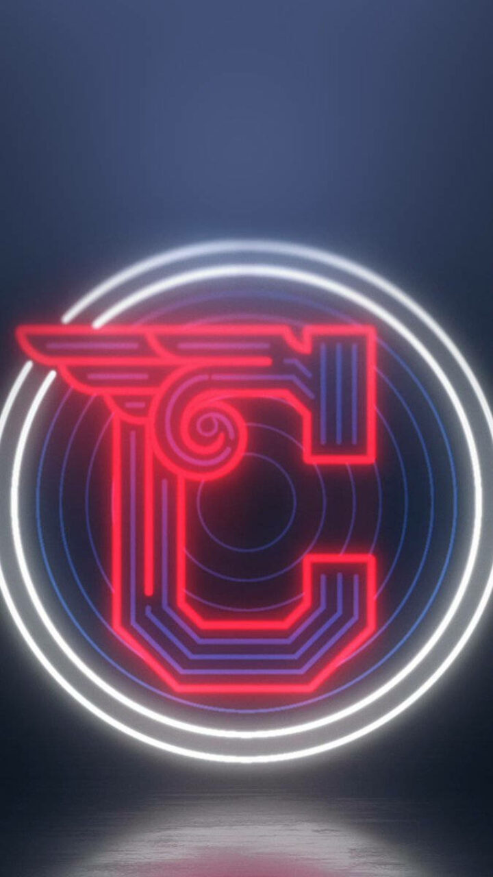 Cleveland Guardians Neon Logo Sports Art Wallpaper | Background FREE ...