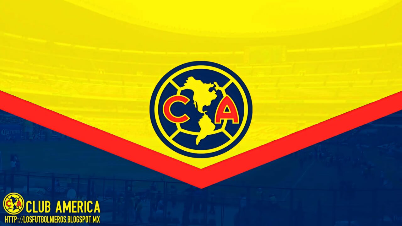 Club América Iconic Crest Yellow Blue Red Wallpaper | Background FREE ...