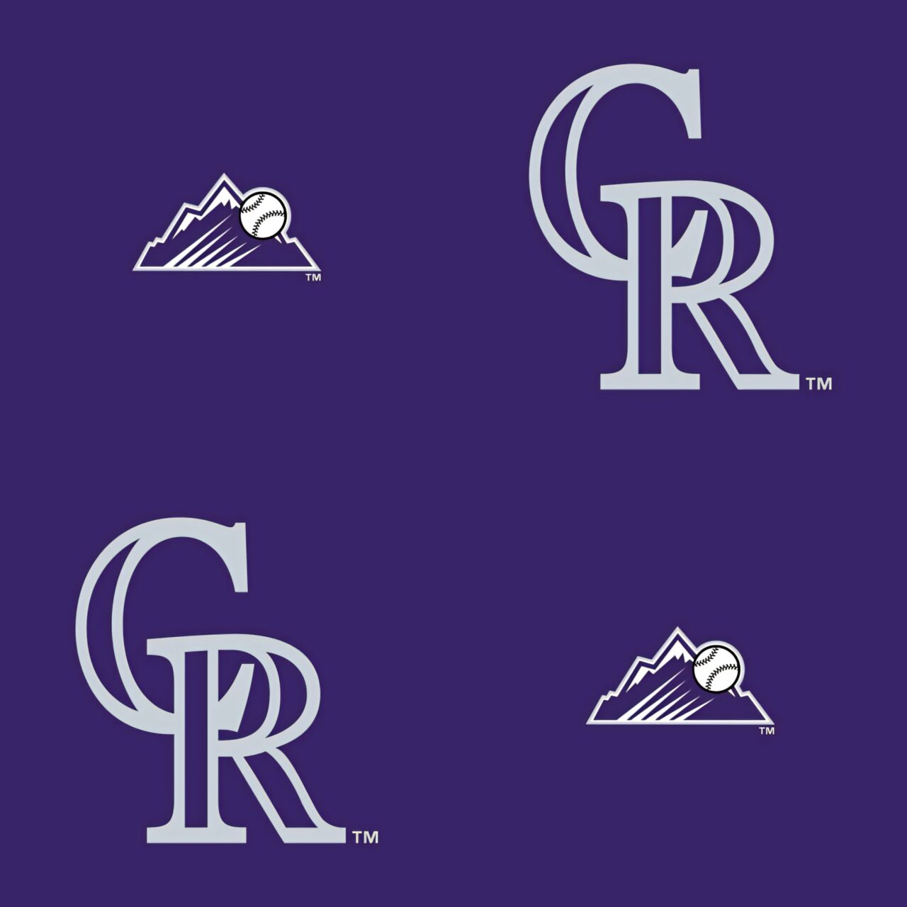 Colorado Rockies Purple Logo Pattern Baseball Wallpaper | Background ...