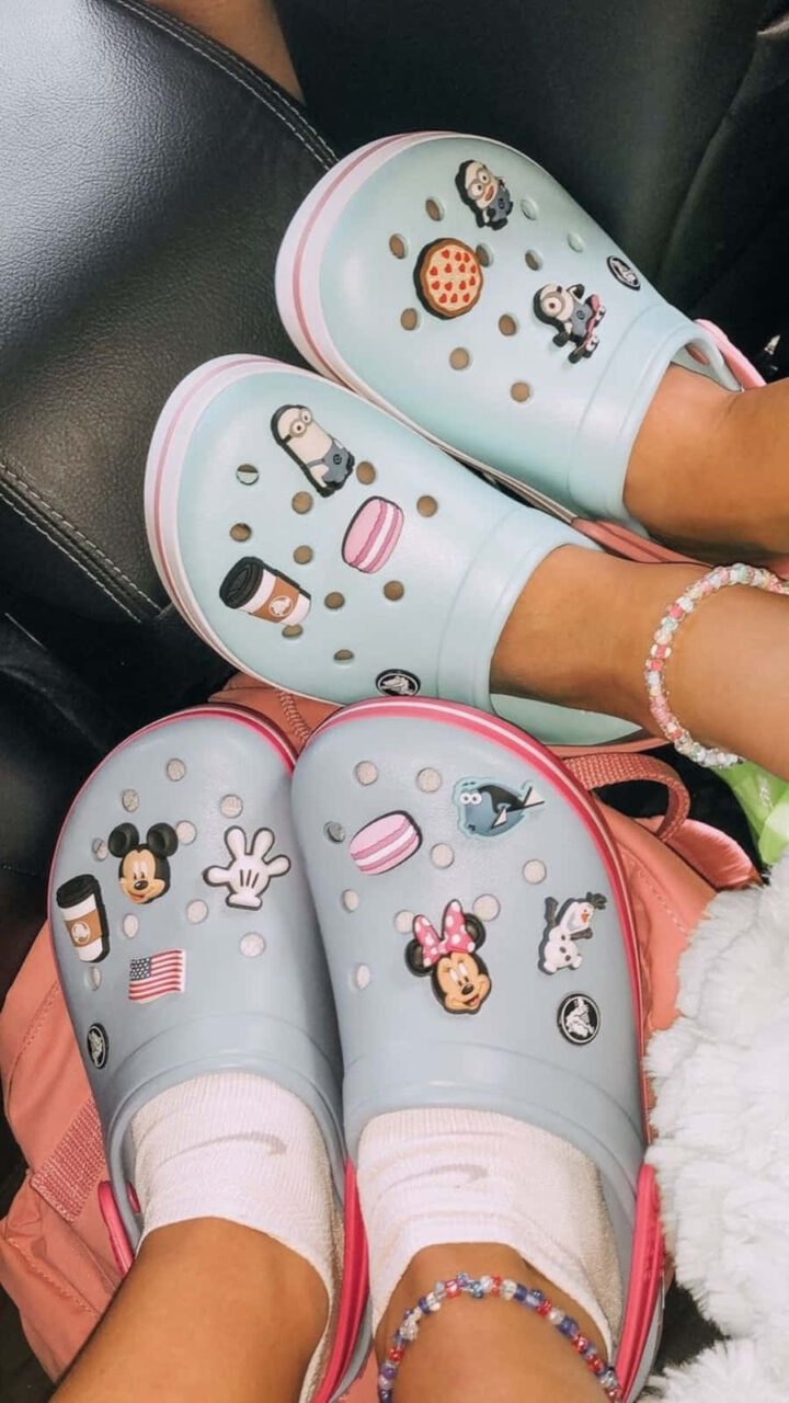 Pastel Crocs with Fun Charms Cozy Style Wallpaper | Background FREE ...