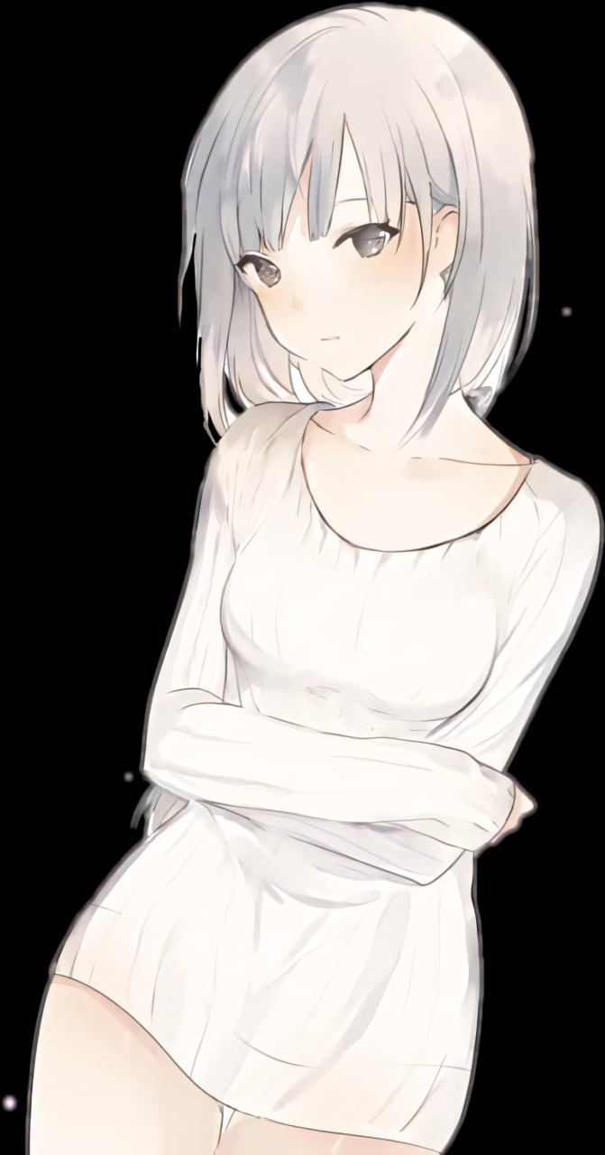 Silver Haired Anime Girl Cozy Wallpaper | Background FREE Download ...