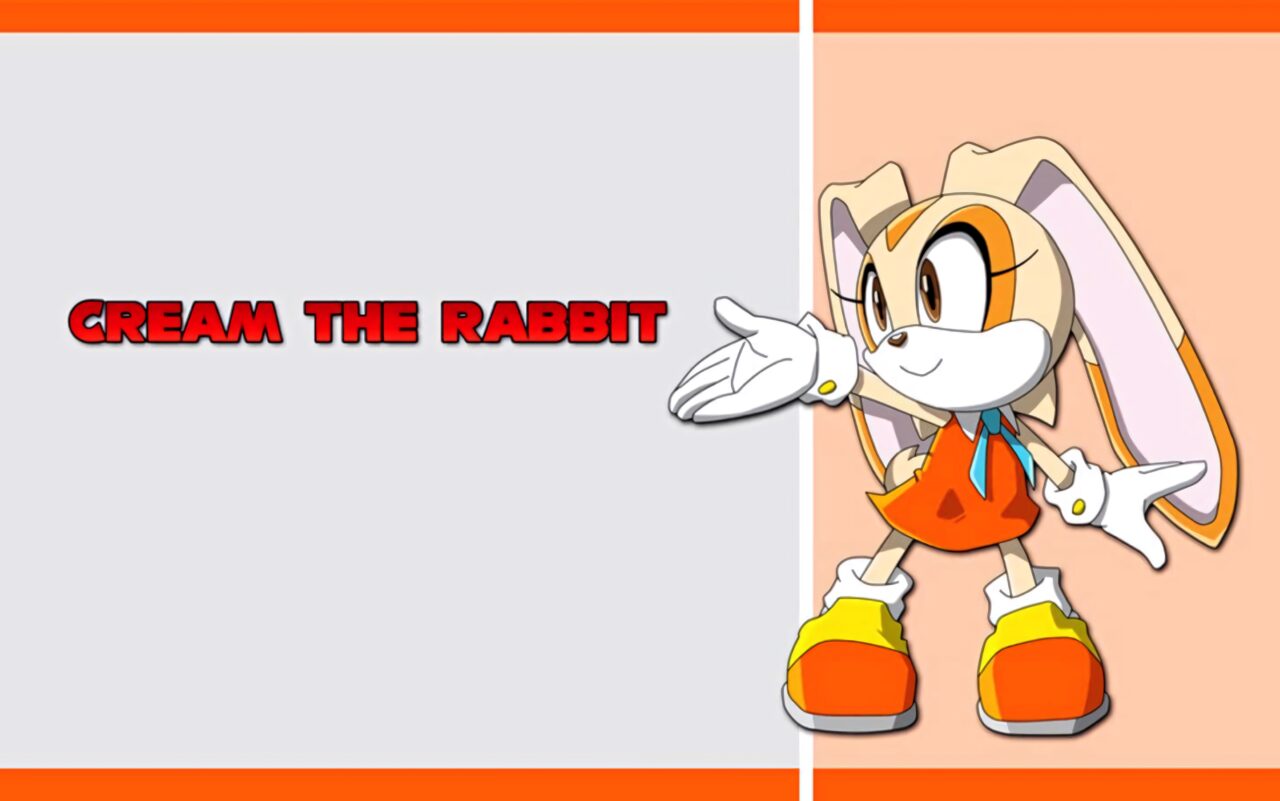 Cream the Rabbit and Cheese Chao Bright Orange Wallpaper | Background ...