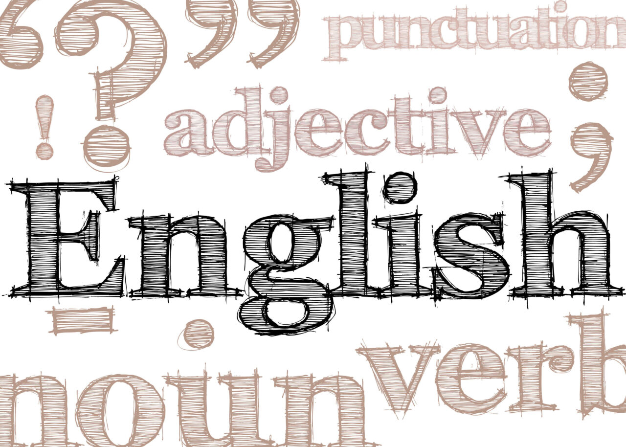 English Grammar Typography Sketch Style Wallpaper | Background FREE ...