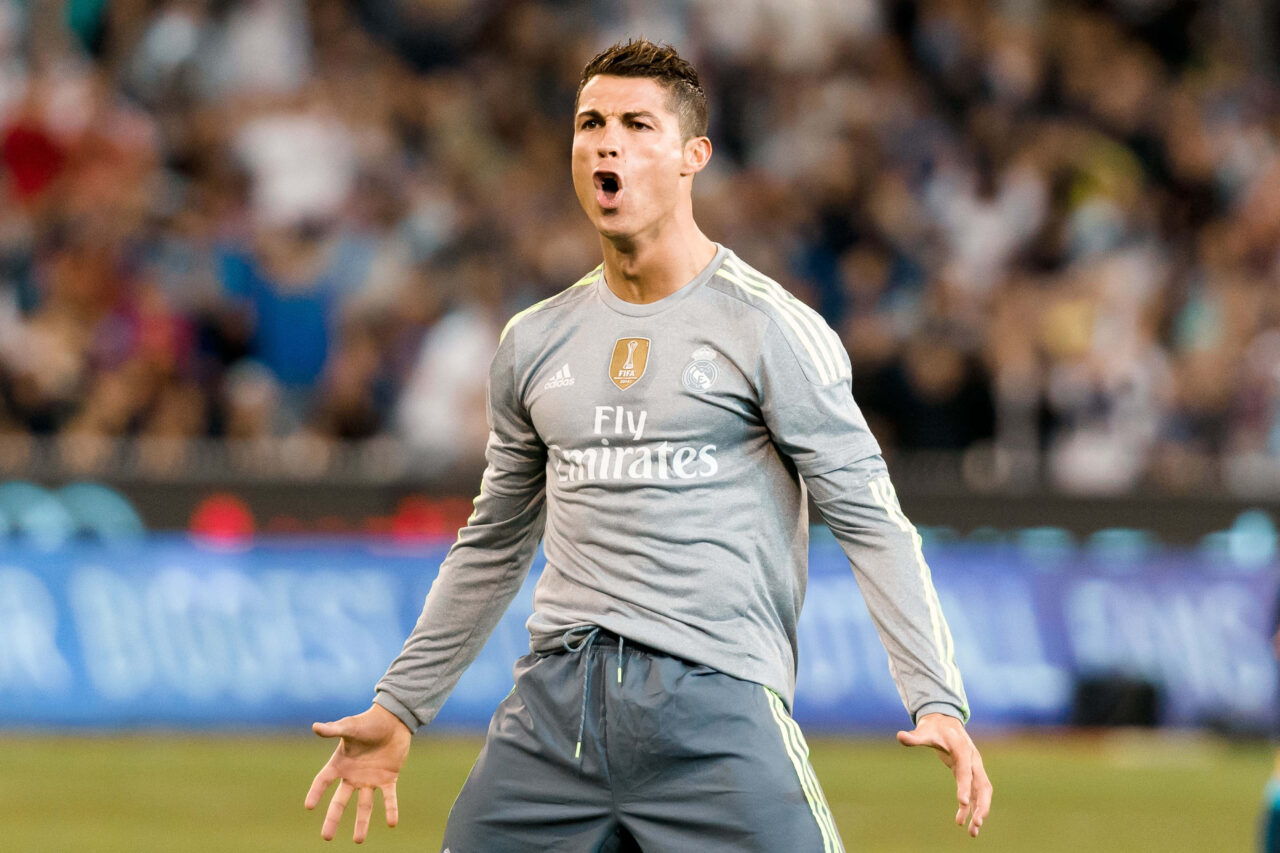 Passionate Ronaldo in Action Football Wallpaper | Background FREE ...
