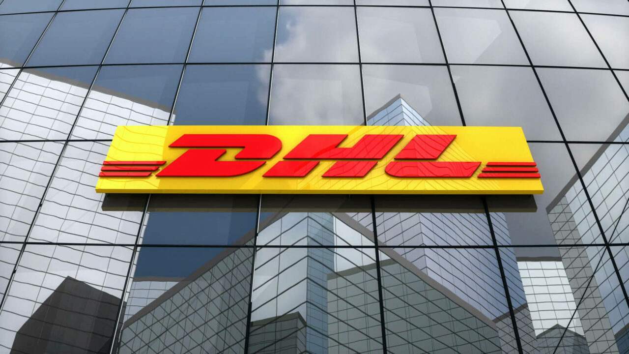 DHL Logo on Modern Glass Building Urban Wallpaper | Background FREE ...