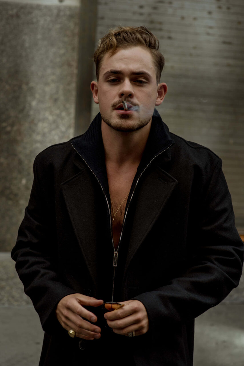 Dacre Montgomery Urban Style Black Coat Gold Chain Wallpaper ...