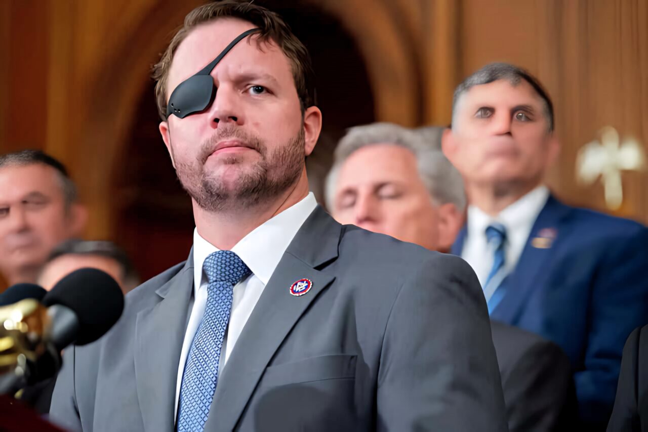 Dan Crenshaw Leadership Portrait in Suit and Eyepatch Wallpaper ...