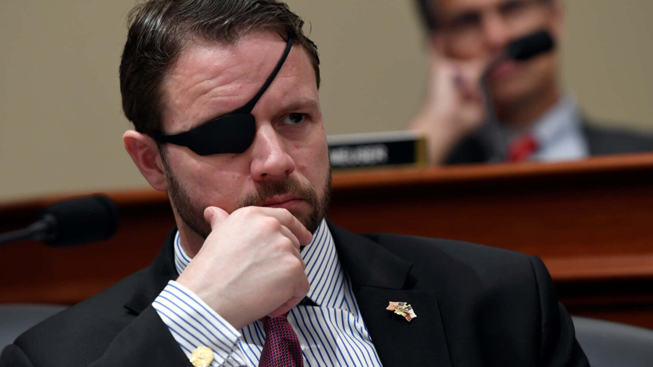 Dan Crenshaw Leadership Portrait in Suit Eyepatch Wallpaper ...