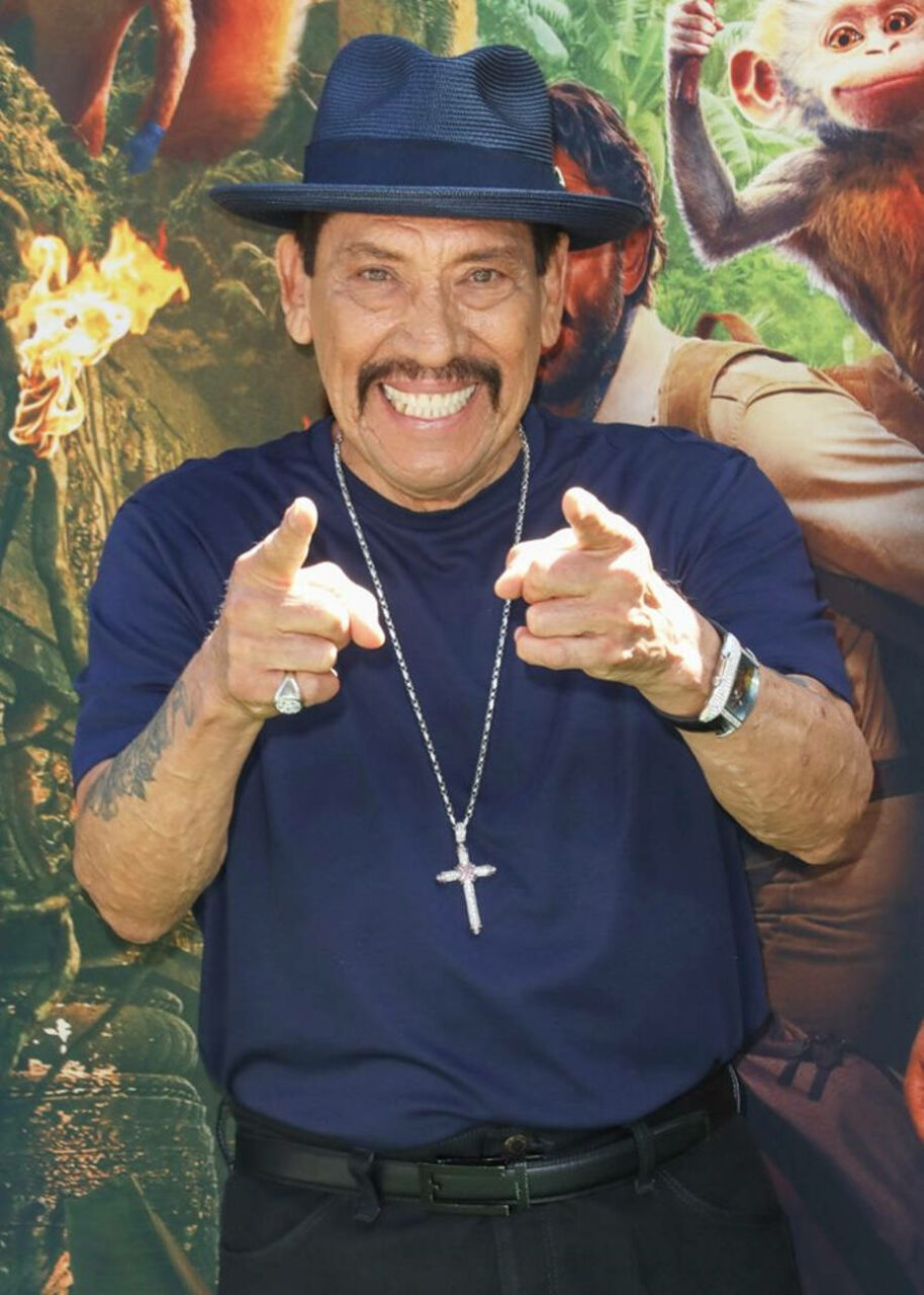Danny Trejo Smiling Jungle Adventure Blue Outfit Wallpaper | Background ...