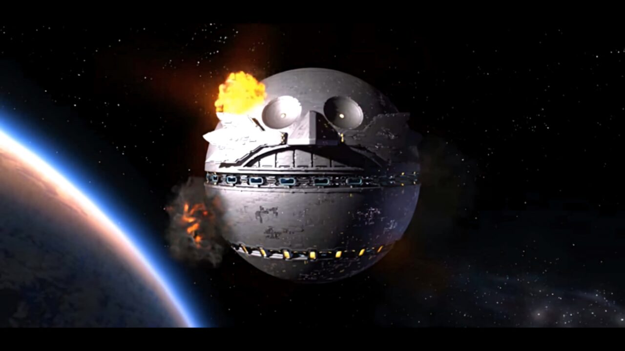 Death Egg Sonic Fortress in Space Detailed Metallic Wallpaper ...