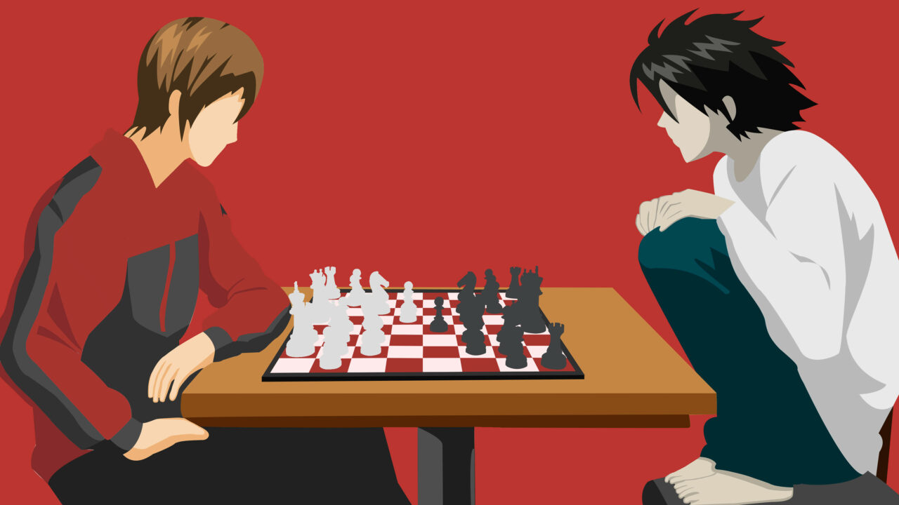 Chess Duel of Death Note Characters Wallpaper | Background FREE ...