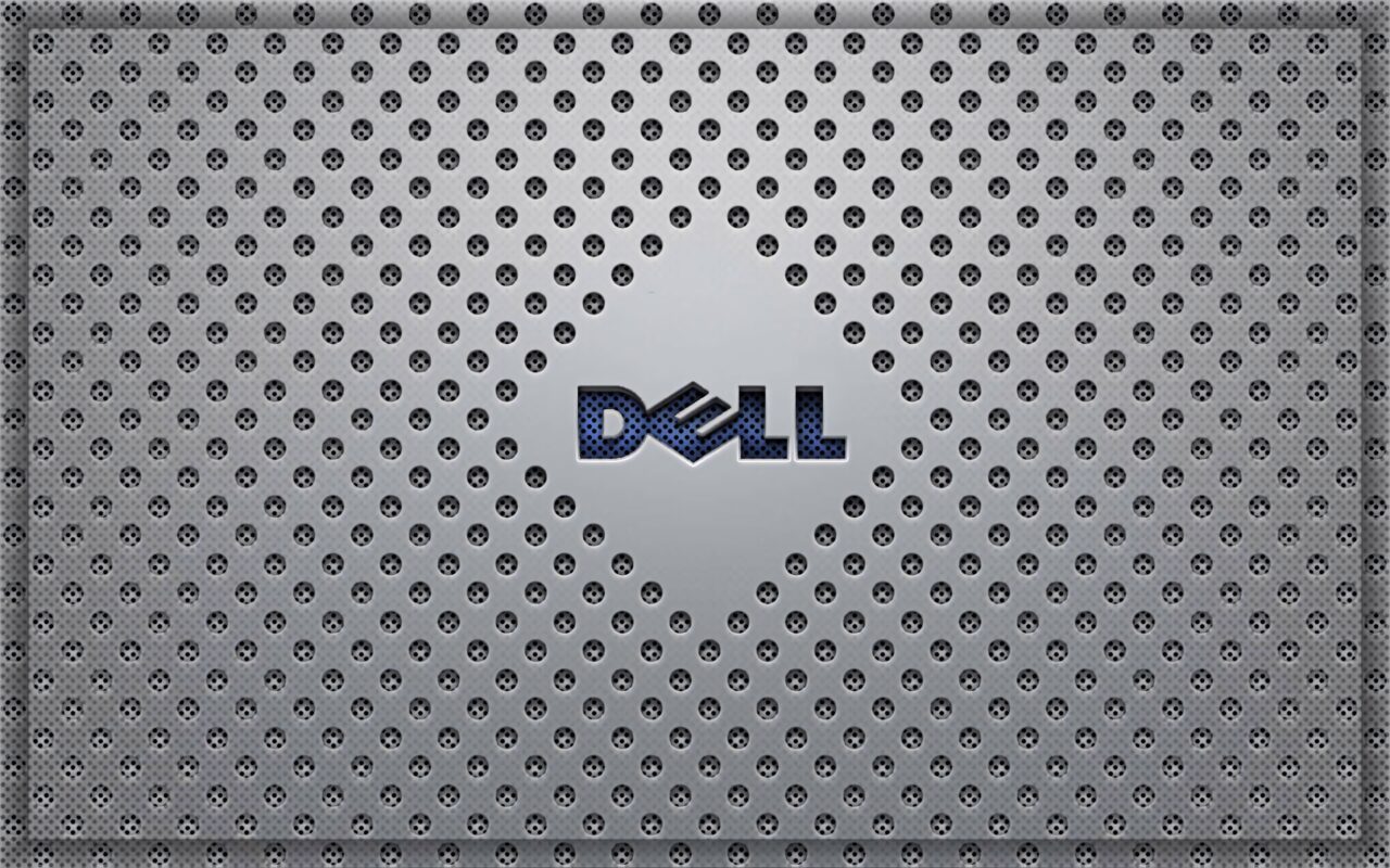 Dell Metallic Dot Pattern Blue Accents Industrial Wallpaper ...