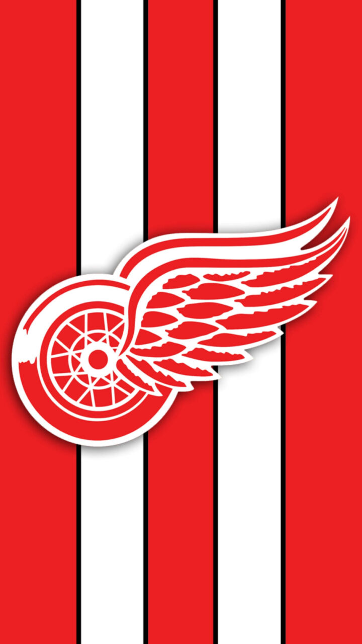 Detroit Red Wings Bold Stripes Iconic Logo Wallpaper | Background FREE ...
