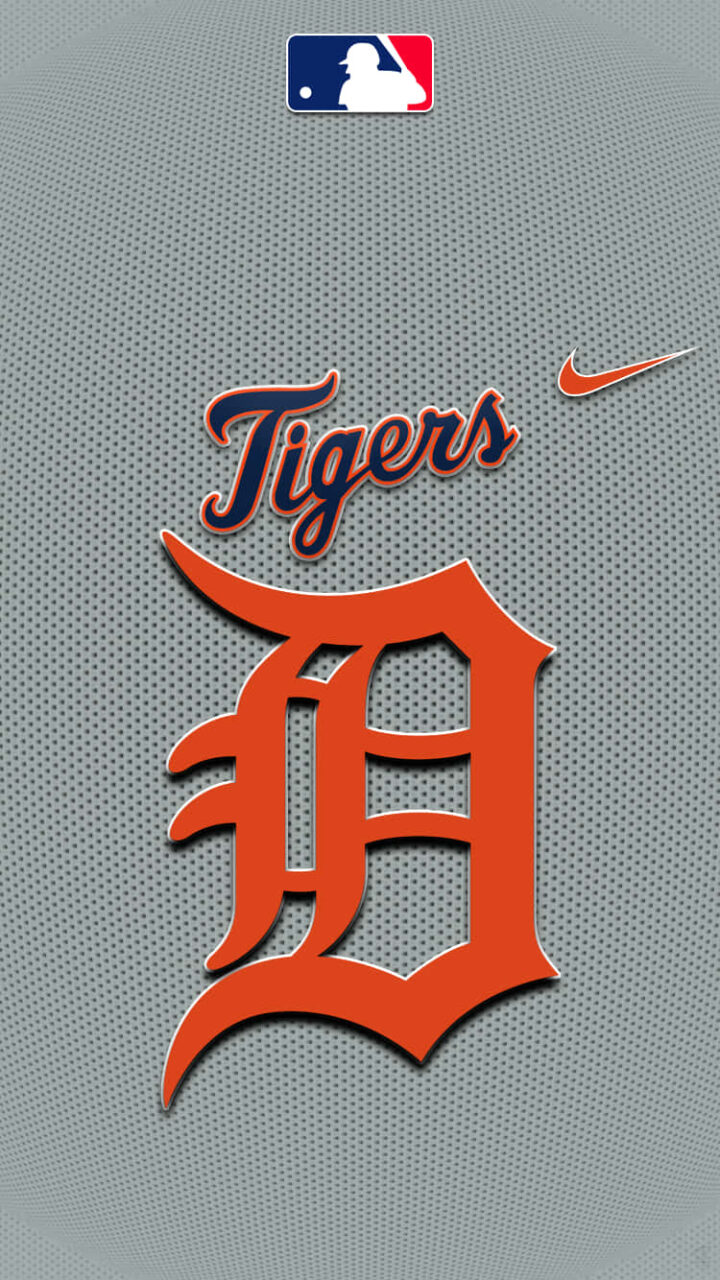 Detroit Tigers Bold Orange Logo on Gray Textured Wallpaper | Background ...