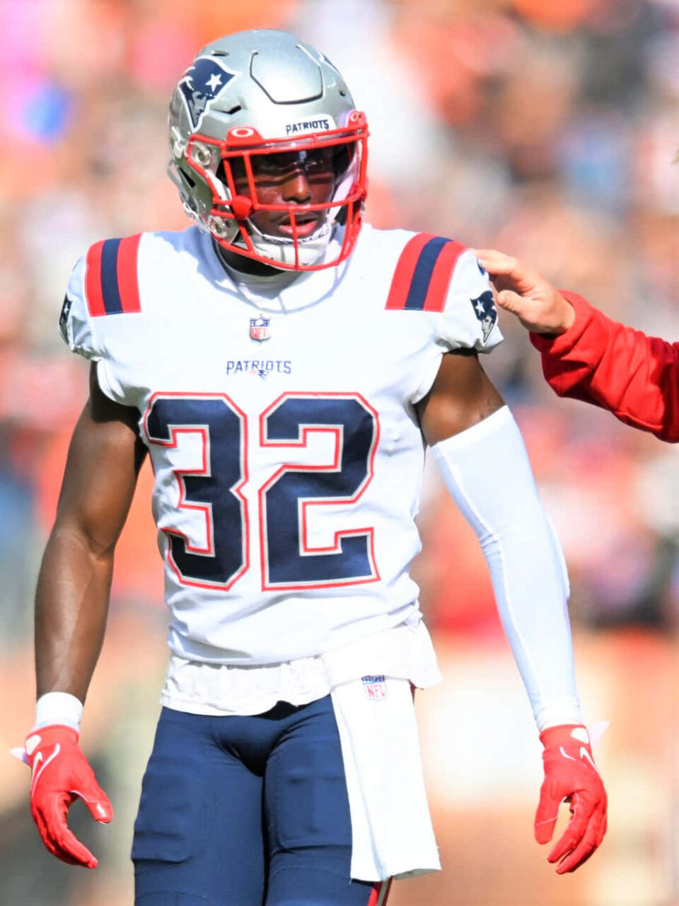 Devin McCourty Patriots Action Shot in Red White Blue Wallpaper ...
