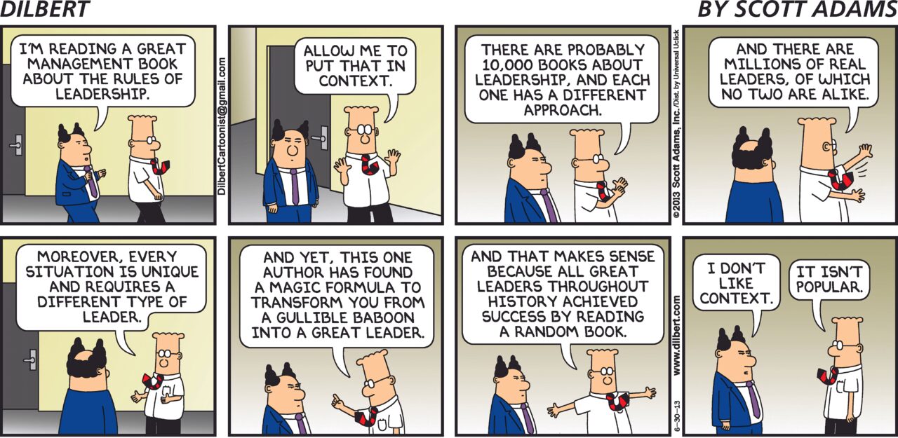 Dilbert Leadership Humor Minimalist Cartoon Wallpaper | Background FREE ...