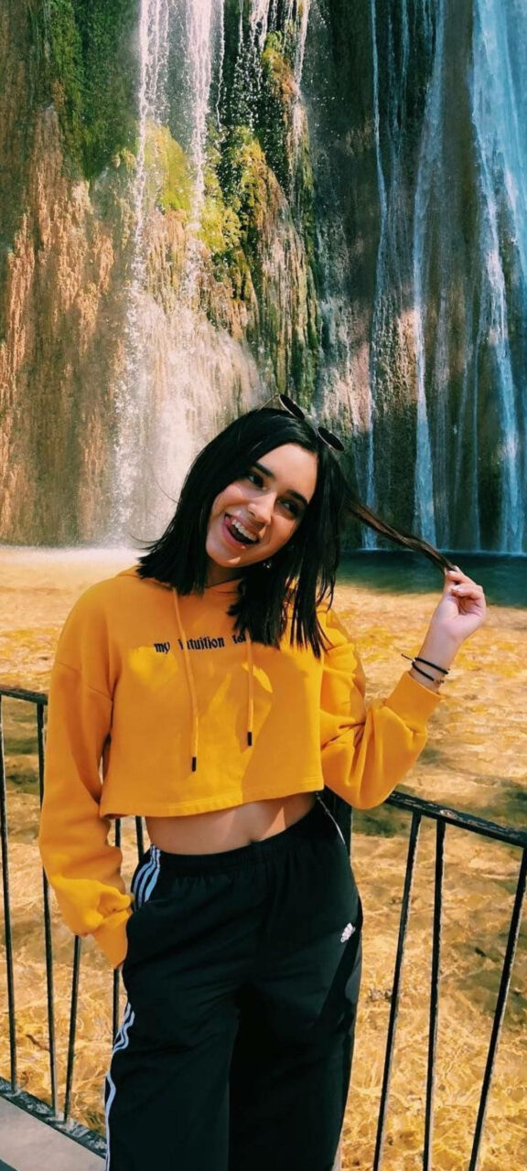 Domelipa by Waterfall in Yellow Sweatshirt Outdoor Wallpaper ...