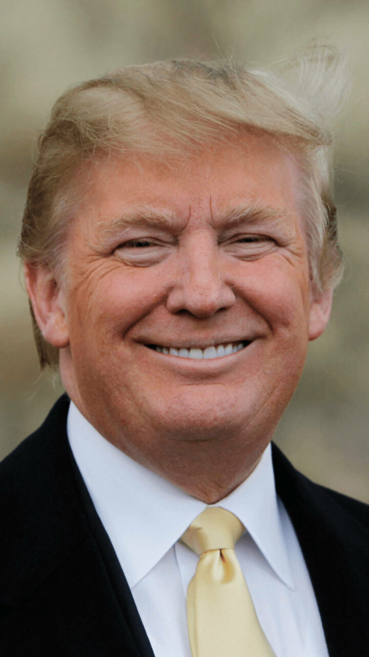Donald Trump Smiling Portrait with Signature Hair Wallpaper ...