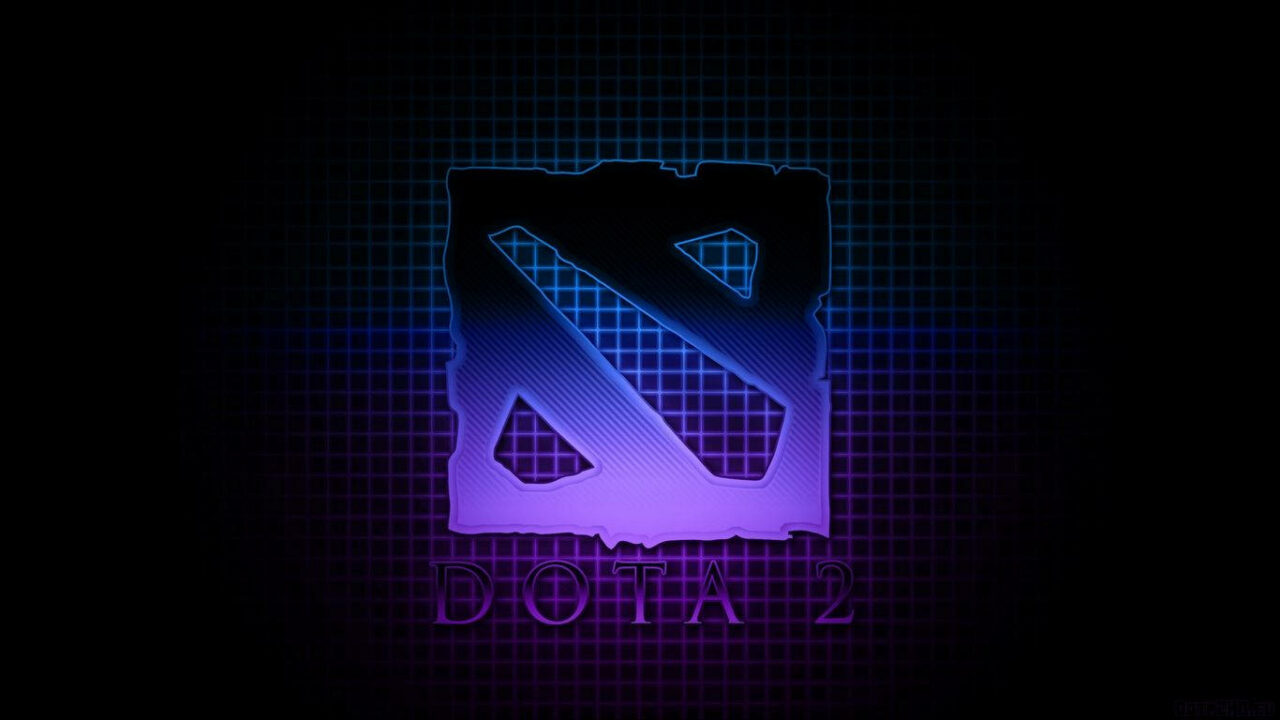 Dota 2 Logo Square Pattern Purple Blue Wallpaper | Background FREE ...