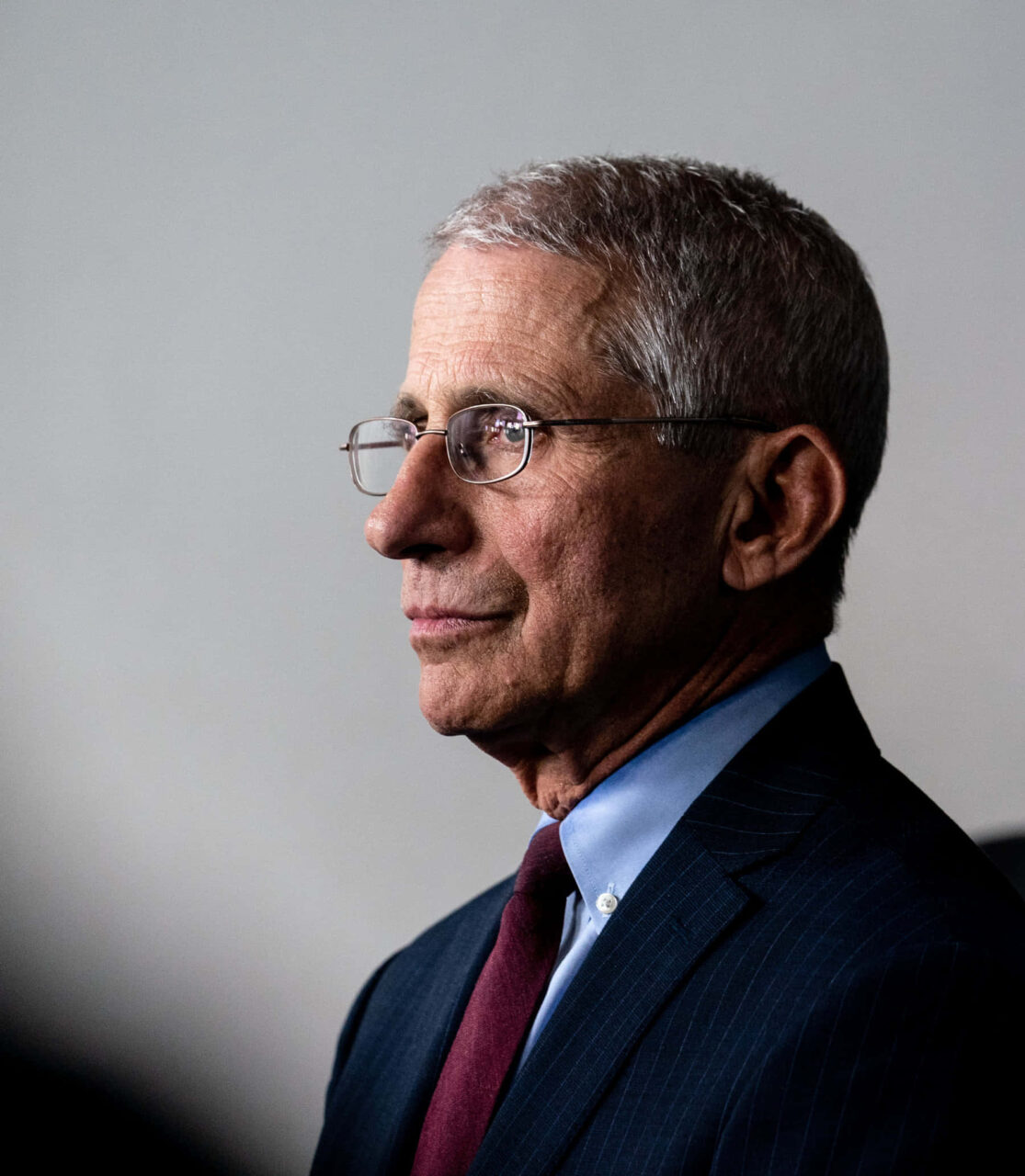 Dr Anthony Fauci Thoughtful Focused Presentation Wallpaper | Background ...