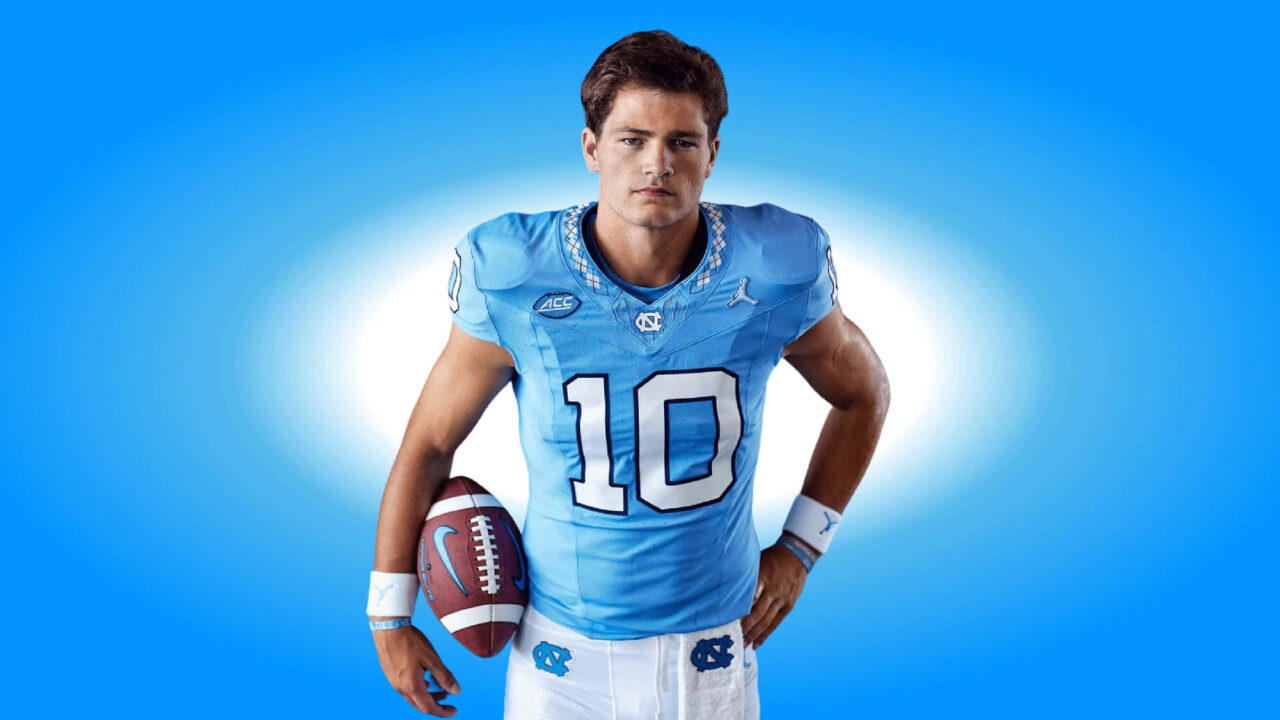Drake Maye North Carolina Football Jersey Wallpaper | Background FREE ...