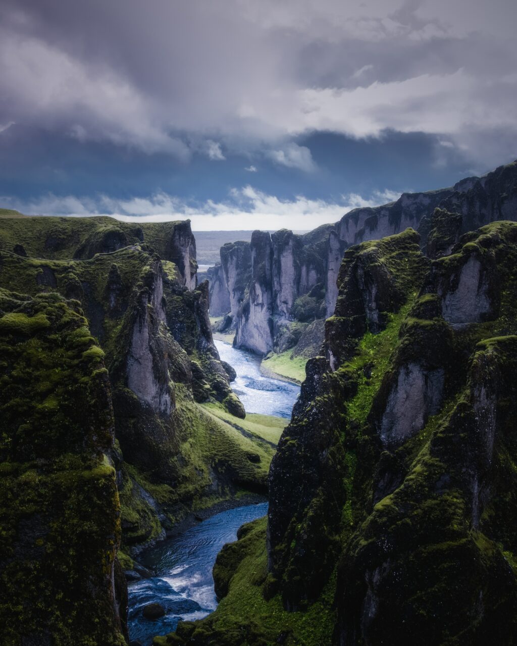 Moody River Canyon with Lush Cliffs Nature Wallpaper | Background FREE ...
