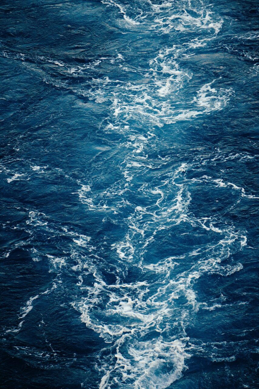 Dynamic Blue Ocean Waves Foam Texture Wallpaper | Background FREE ...