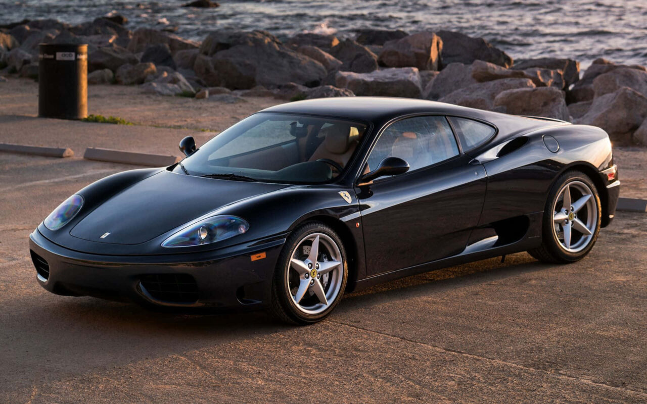 Captivating Black Ferrari 360 Modena Seashore Wallpaper | Background ...