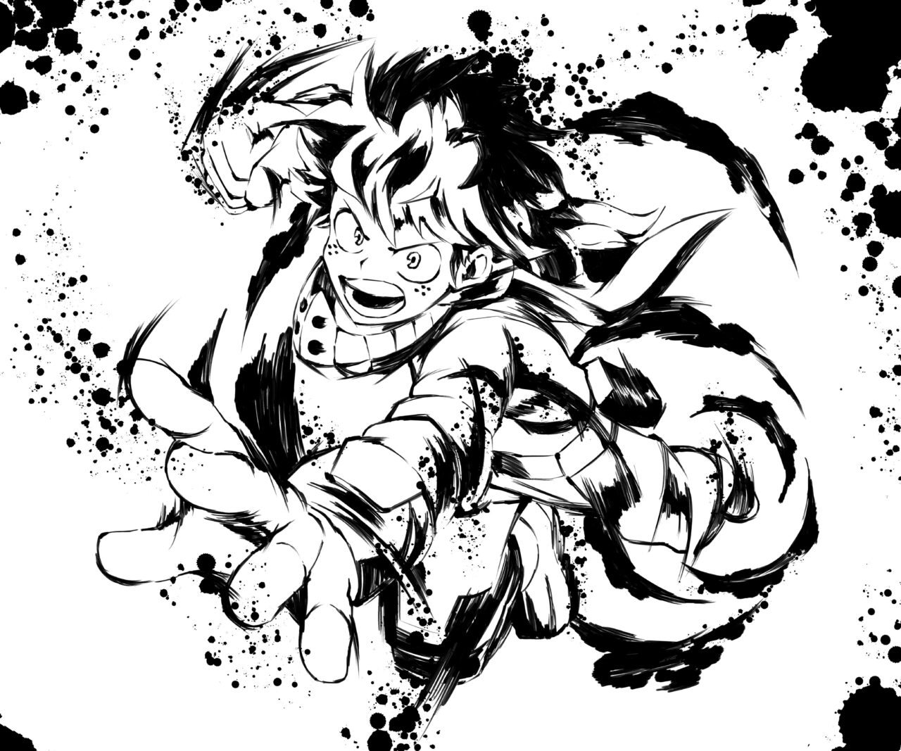 Dynamic Action Character Monochrome Wallpaper | Background FREE ...