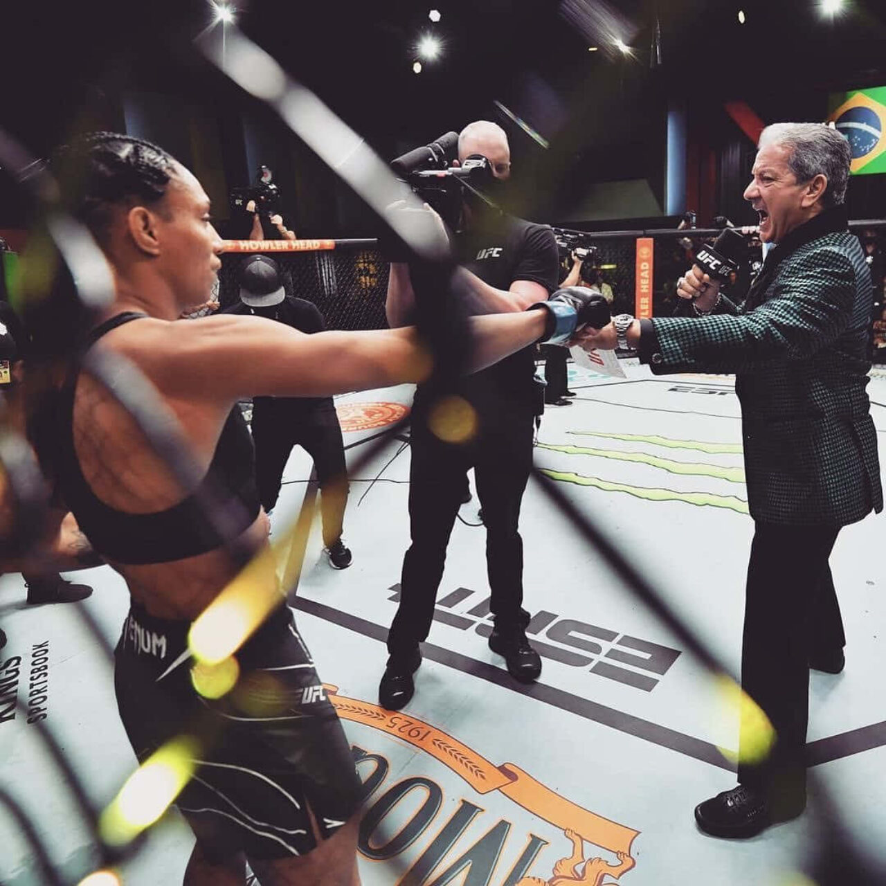 Dynamic UFC Introduction of Taila Santos Wallpaper | Background FREE ...