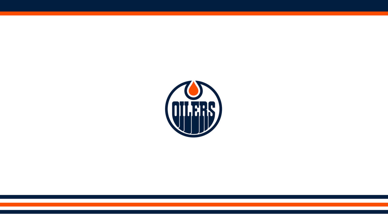Edmonton Oilers Minimalist Logo Blue Orange Stripes Wallpaper ...