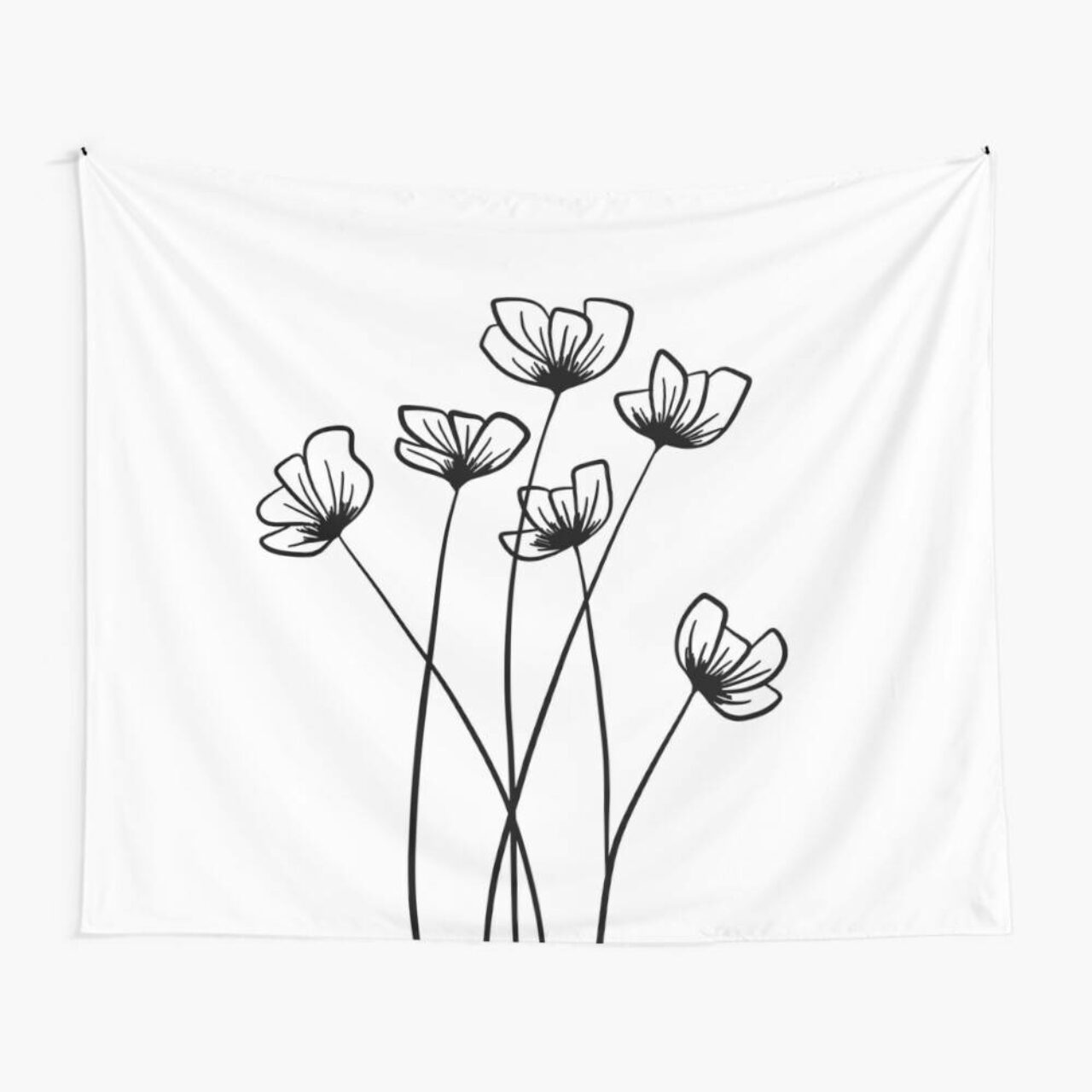 Elegant Flower Line Art Minimalist Wallpaper | Background FREE Download ...