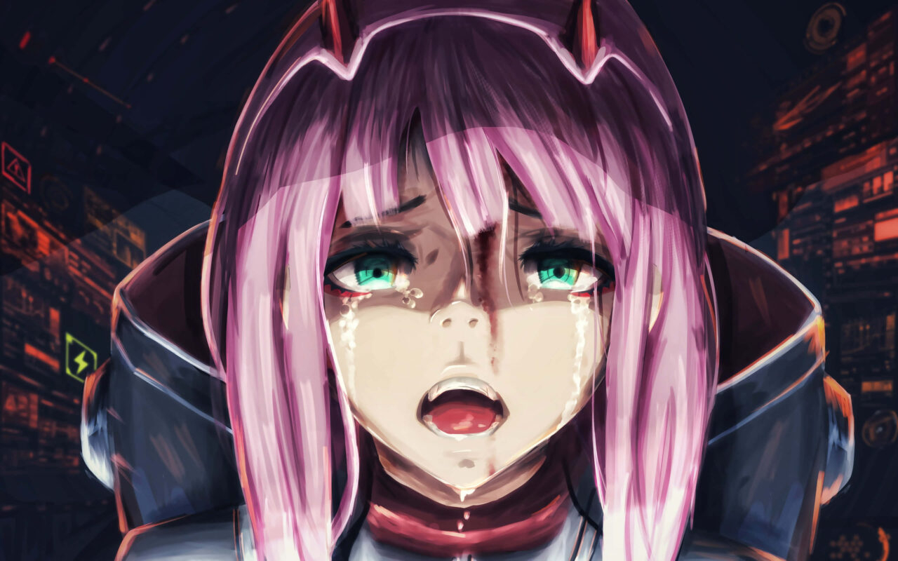 Emotional Zero Two Tears Wallpaper | Background FREE Download - Vulplex.com