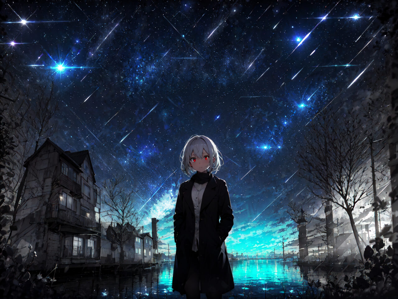 Starry Night Anime Dream Wallpaper | Background FREE Download - Vulplex.com