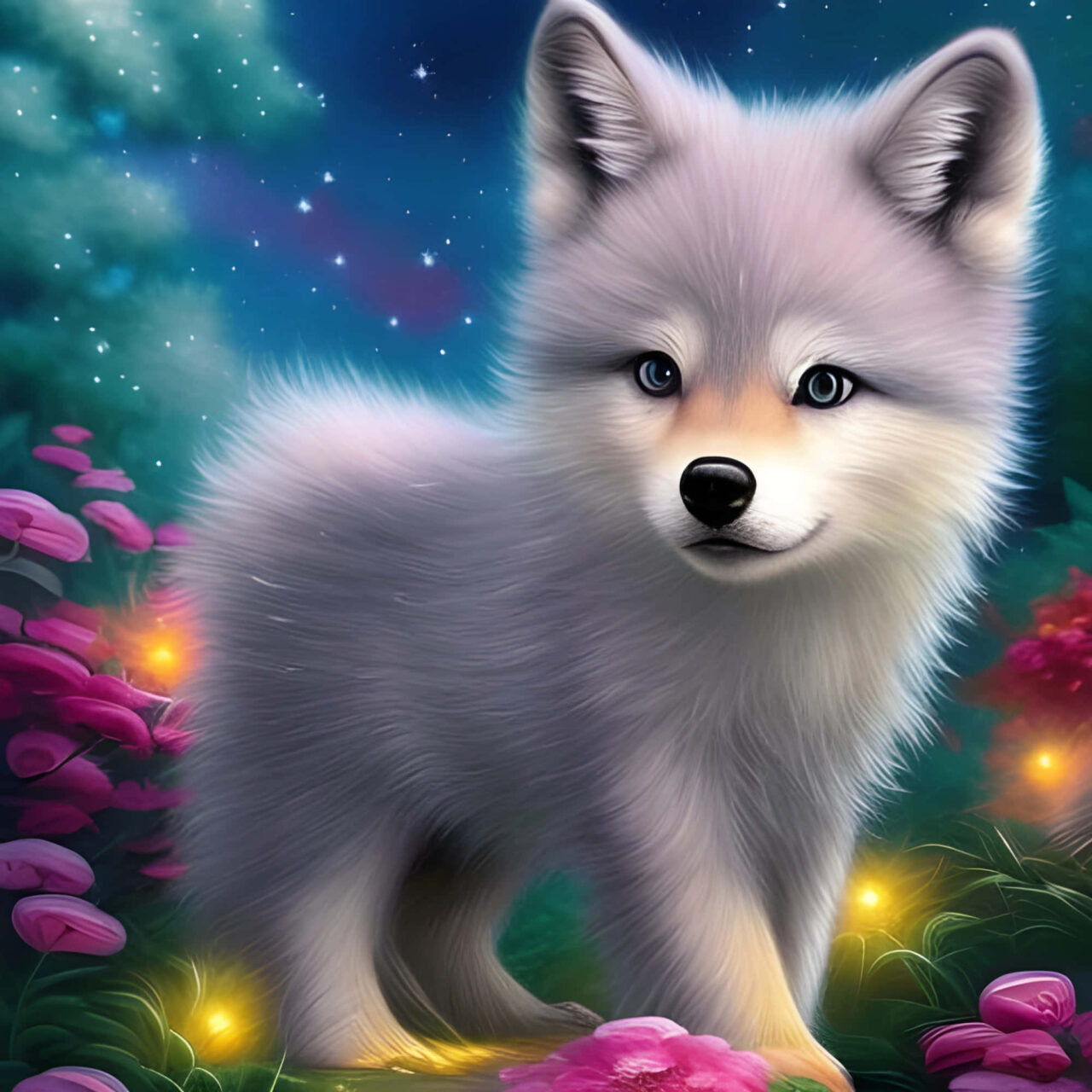 Fluffy Fox in Magical Forest Wallpaper | Background FREE Download ...