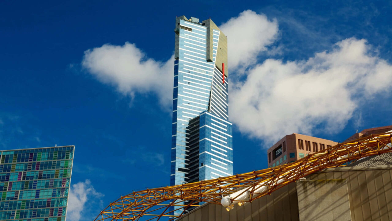 Eureka Tower Melbourne Blue Sky Modern Architecture Wallpaper ...