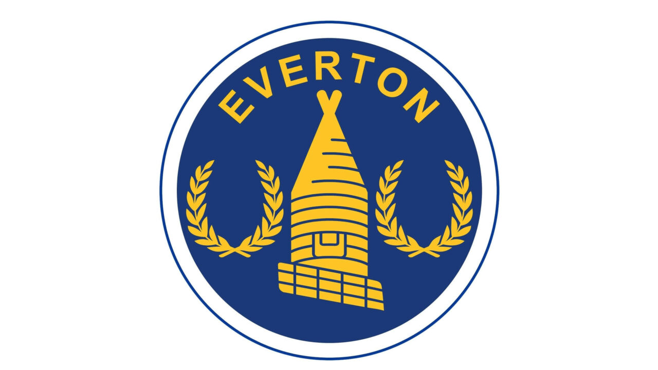 Everton 1980s Classic Badge Retro Blue Wallpaper | Background FREE ...