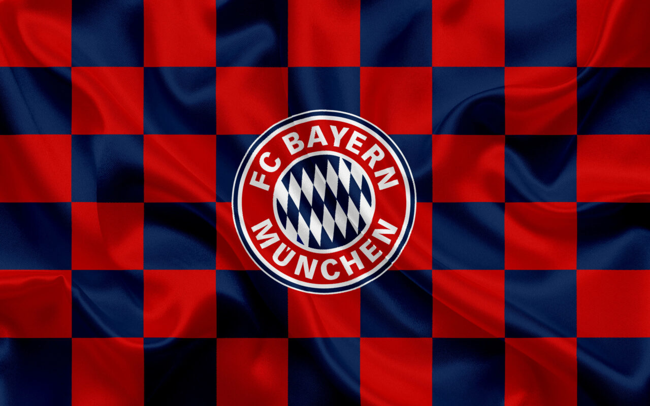 FC Bayern Munich Red Blue Checkered Logo Wallpaper | Background FREE ...