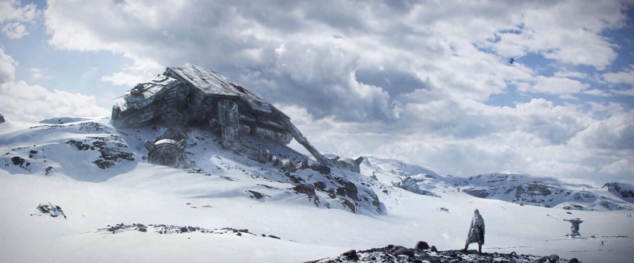 Fallen AT-AT in Snowy Battlefield Aftermath Wallpaper | Background FREE ...