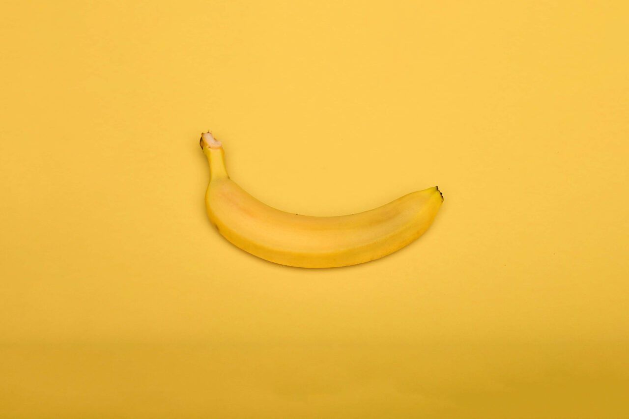 Fresh Ripe Banana on Yellow Background Wallpaper | FREE Download ...