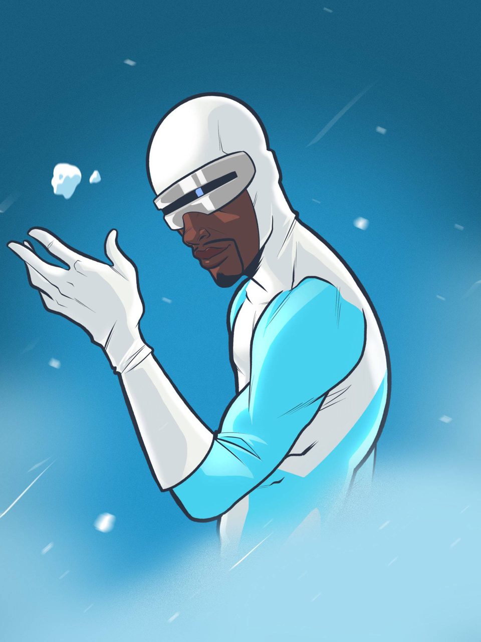 Frozone Digital Art Icy Hero Blue Suit Wallpaper | Background FREE ...